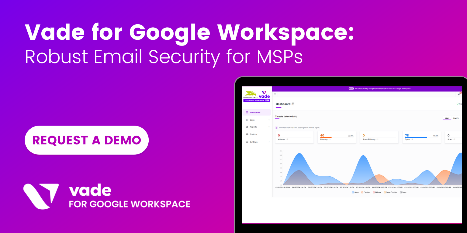 Demo our advanced email security solution for Google Workspace
